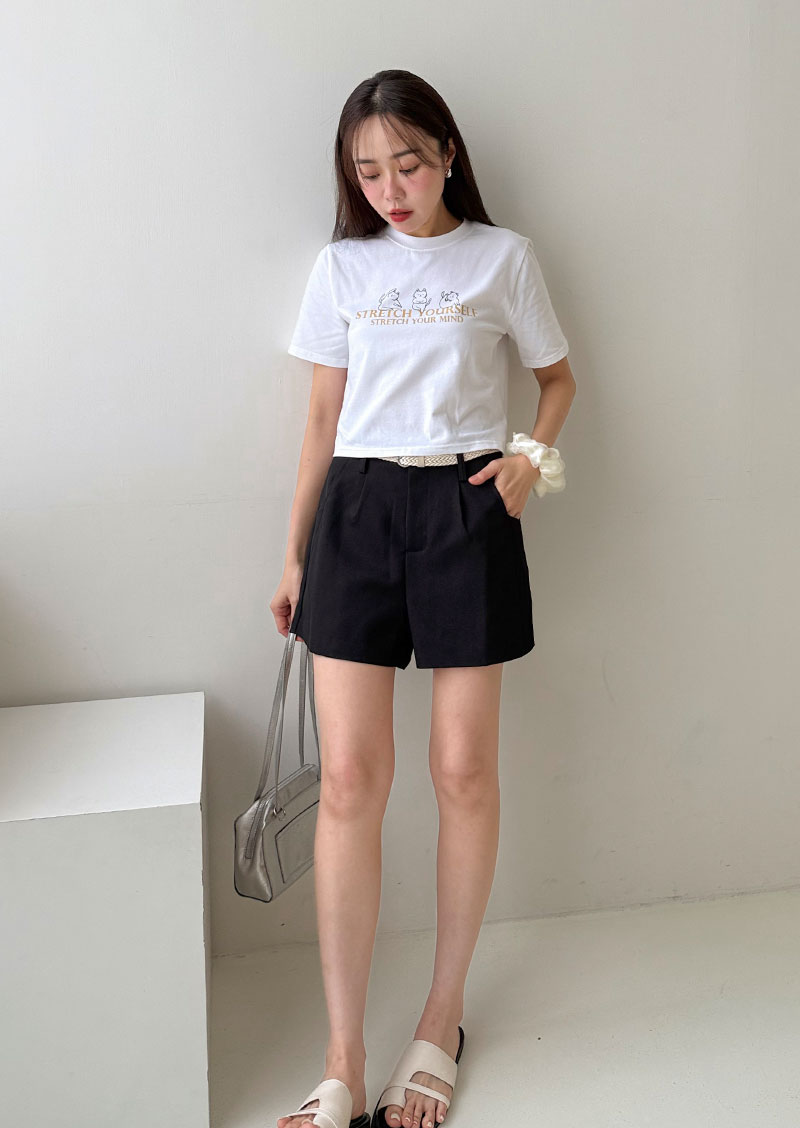 挺版西裝短褲 附皮帶 - HARPER哈潑網路女裝服飾